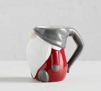 China 12oz 350ml Ceramic Christmas Gnome Mug Hand Painting 3D Relief Coffee Milk Cup for sale