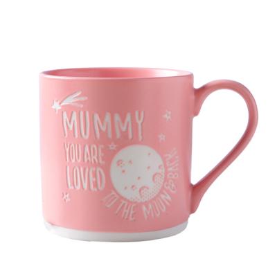 China European Style Ceramic Milk Mug 320ml New Bone China Coffee Cup Microwave Safe for sale