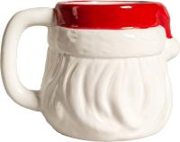 China 3D Santa Claus Ceramic Christmas Gift Mug 3 oz Scratch Resistant Customizable for sale