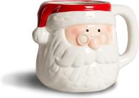 China 3D Santa Claus Ceramic Christmas Gift Mug 3 oz Scratch Resistant Customizable for sale