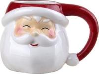 China 3D Santa Claus Ceramic Christmas Gift Mug 3 oz Scratch Resistant Customizable for sale