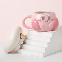 China Pink Cartoon Chef Kirby 3D Ceramic Mug 500g Navy Hat Coffee Cup for Holiday Gift for sale