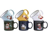 China 14oz Ceramic Christmas Coffee Mug Stoneware Santa Design 350ml Capacity Best Gift for sale