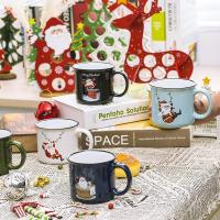 China 14oz Ceramic Christmas Coffee Mug Stoneware Santa Design 350ml Capacity Best Gift for sale