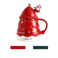 China Christmas Tree Creative Sublimation Ceramic Mug 11oz Coffee Cup for Couples Customizable for sale