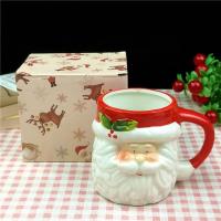 China 400ml Ceramic Christmas Mug Creative 3D Animal Couple Coffee Cup Gift for sale