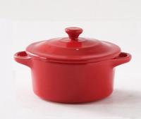 China Custom Mini Stoneware Ceramic Casserole Bowl with Lid for Creme Brulee Cake Oven Microwave Safe for sale