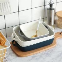 China White Glaze Ceramic Baking Dish Rectangle 30cm for Hotels Restaurants Wholesale for sale