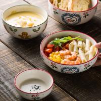 China Nordic Style Hand Painted Porcelain Dinnerware Set 12 Piece Ceramic Plates Bowls for Hotel Restaurant for sale
