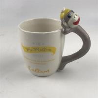 China Custom 3D Monkey Shape Ceramic Coffee Mug Tea Cup 350ml for sale