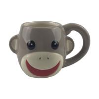 China Custom 3D Monkey Shape Ceramic Coffee Mug Tea Cup 350ml for sale
