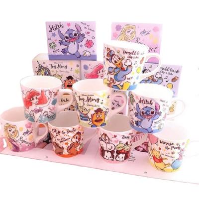 China Cartoon Porcelain Ceramic Coffee Mug 230ml for Student Milk Juice Tea OEM ODM for sale