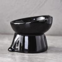 China White Ceramic Pet Water Bowl 1-2 Cups Small Medium Large Dog Cat Feeding Dish for sale