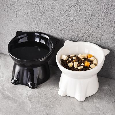 China White Ceramic Pet Water Bowl 1-2 Cups Small Medium Large Dog Cat Feeding Dish for sale