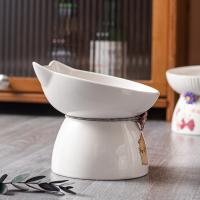 China Ceramic Pet Water Bowl Dishwasher Safe 1.5-2.5 Lbs Lead-Free BPA-Free Pet Feeding Dish for sale
