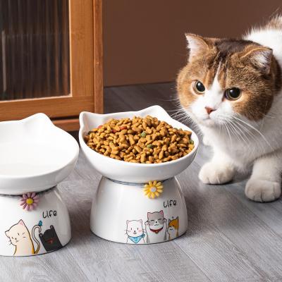 China Ceramic Pet Water Bowl Dishwasher Safe 1.5-2.5 Lbs Lead-Free BPA-Free Pet Feeding Dish for sale