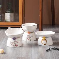 China Ceramic Pet Water Bowl Dishwasher Safe 1.5-2.5 Lbs Lead-Free BPA-Free Pet Feeding Dish for sale
