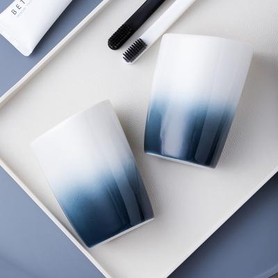 China White Ceramic Bathroom Set 5 Piece Simple Design Modern Home Accessories for sale