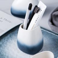 China White Ceramic Bathroom Set 5 Piece Simple Design Modern Home Accessories for sale