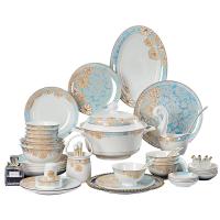 China White Glazed Ceramic Dinnerware Set 2.5 Lbs Round Tableware for Home Restaurant for sale