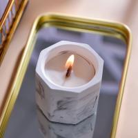 China Flame Retardant Ceramic Candle Container 500ml White Round Home Decor for sale