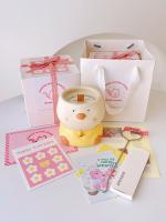 China White Ceramic Candle Jar 500ml with Lid Smokeless Flame Retardant Gift Box for sale