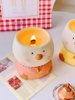 China White Ceramic Candle Jar 500ml with Lid Smokeless Flame Retardant Gift Box for sale