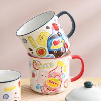 China BPA Free Ceramic Coffee Mugs 350ml Microwave Dishwasher Safe Customizable for sale