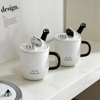 China Lead Free Ceramic Coffee Cups 350ml Heat Resistant Microwave Safe Beverage Mug Set of 4 for sale