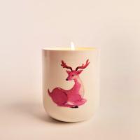 China Smokeless Ceramic Candle Holder 500ml White Gift Box Home Decor for sale