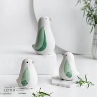 China Custom Ceramic Bird Ornament Glazed Nontoxic Home Decoration 500 Pcs MOQ for sale
