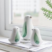 China Custom Ceramic Bird Ornament Glazed Nontoxic Home Decoration 500 Pcs MOQ for sale