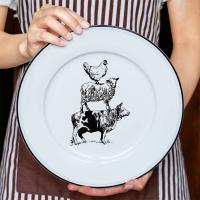 China Matte Crockery Dinner Ceramic Plate Sets Vaisselle Dish Restaurant Dinnerware Plates for sale