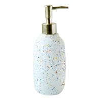 China 5 Piece Ceramic Bathroom Set Soap Dispenser Toothbrush Holder Tumbler Soap Dish Lotion Dispenser for sale