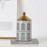 China 500 Pieces Cement Ceramic Marking Candle Cup Customized Empty Scented Jar For DIY for sale