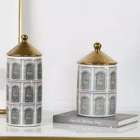 China 500 Pieces Cement Ceramic Marking Candle Cup Customized Empty Scented Jar For DIY for sale