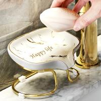 China Glazed Ceramic Bathroom Soap Dispenser Set 5 Piece Farmhouse Counter Decor for sale