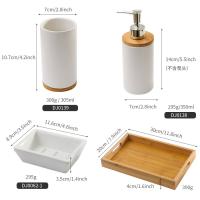 China Embossed Ceramic Bathroom Accessories Set Luxury Golden Custom Design for sale