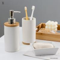 China Embossed Ceramic Bathroom Accessories Set Luxury Golden Custom Design for sale