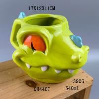 China Ceramic Dinosaur Mug 350ml Heat Resistant Cartoon Animal Coffee Cup BPA Free for sale