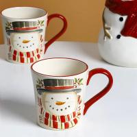 China Custom Ceramic Snowman Mug 350ml Heat Resistant Coffee Cup BPA Free Lead Free Microwave Safe for sale