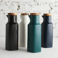 China Ceramic Candle Holder Jar Glazed 500ml Capacity Customizable for Home Decor for sale