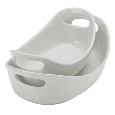 China Hanford Ceramic Oven Bowl 2-Piece Set Customizable Capacity Heat Resistant Baking for sale