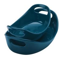 China Hanford Ceramic Oven Bowl 2-Piece Set Customizable Capacity Heat Resistant Baking for sale