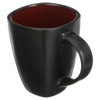 China 14 Oz Ceramic Coffee Mugs Set of 8 Red Reactive Stoneware Cups Dishwasher Safe for sale