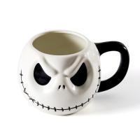 China Ceramic Coffee Cup 600ml Halloween Skull Design Microwave Safe Dishwasher Safe Custom Logo for sale