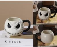 China Ceramic Coffee Cup 600ml Halloween Skull Design Microwave Safe Dishwasher Safe Custom Logo for sale
