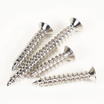 China Nickel Plated Flat Head Self Tapping Screw Cross Groove Countersunk M3 M4 M5 Electronic Small Screw Wholesale for sale