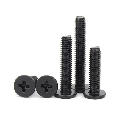 China CM Plated Black Cross Flat Head Screw M2 M3 M4 M6 Thin Head Computer Screw Wholesale for sale