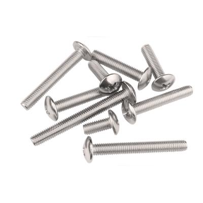 China Nickel Plated Large Flat Head Cross Machine Screws M3 M4 M5 Mushroom Half Round Bolts for sale
